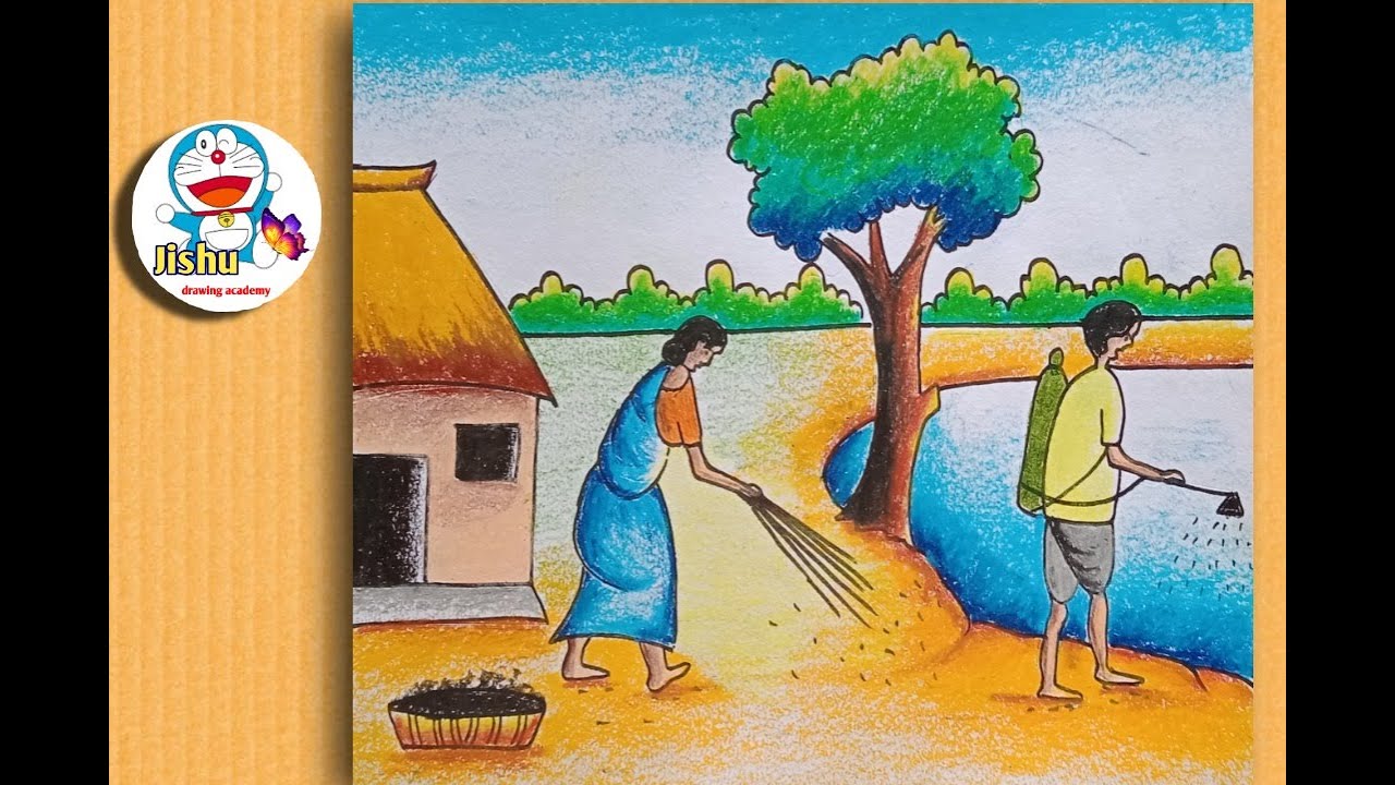 Gandagi mukt Mera gaon drawing || Jishu Drawing Academy || - YouTube