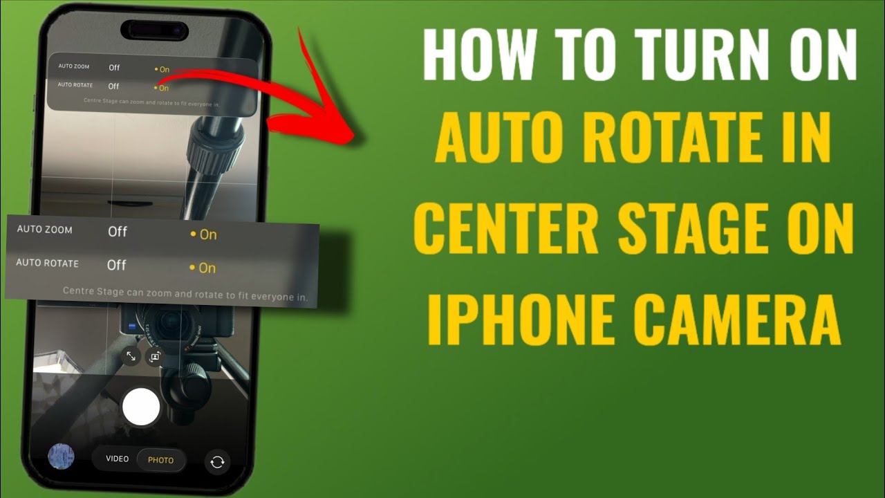 How to Turn On Auto Rotate in Center Stage on iPhone Camera | English ...