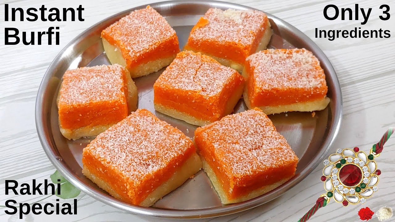 Only 3 Ingredients Barfi In 10 Minutes | Instant sweets Recipe | indian ...