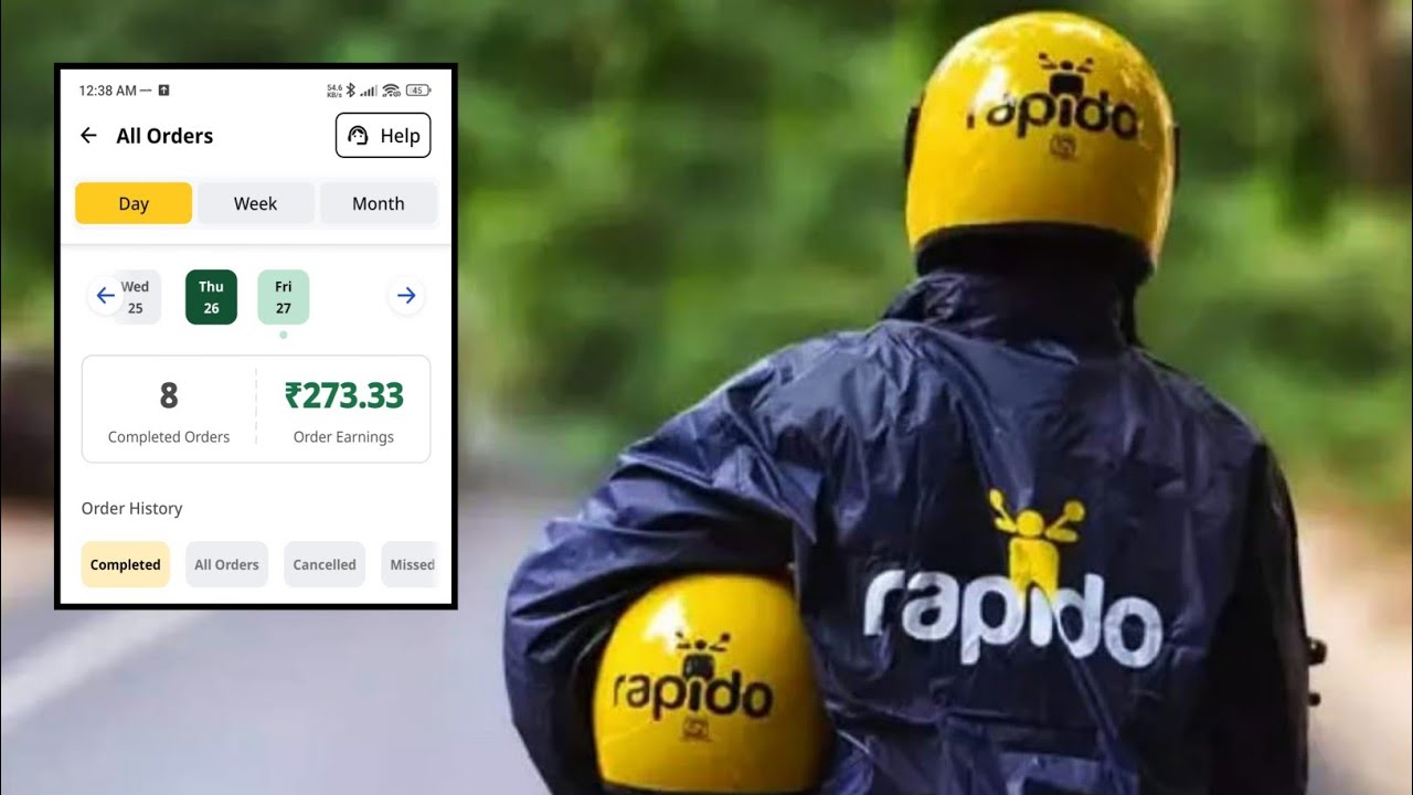 Rapido Food delivery Earning...? - YouTube