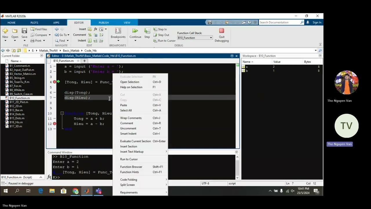 18 Debug in Matlab [Matlab Simulink] - YouTube