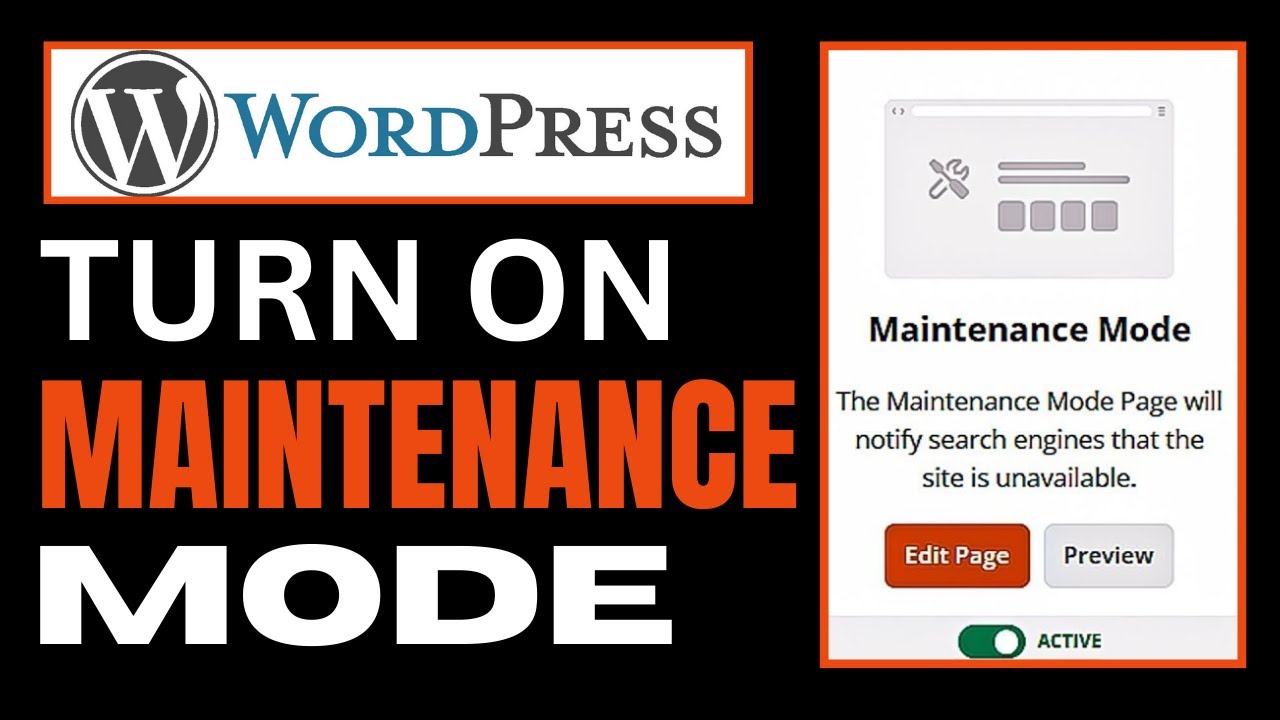 How To Enable and Disable Maintenance Mode In WordPress - YouTube