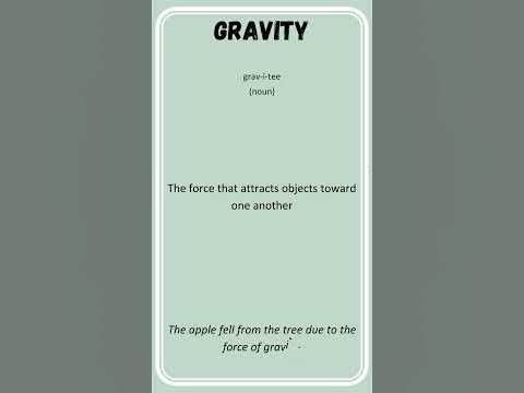 Gravity | English Vocabulary | Flashcard | Pronunciation | Word of the ...