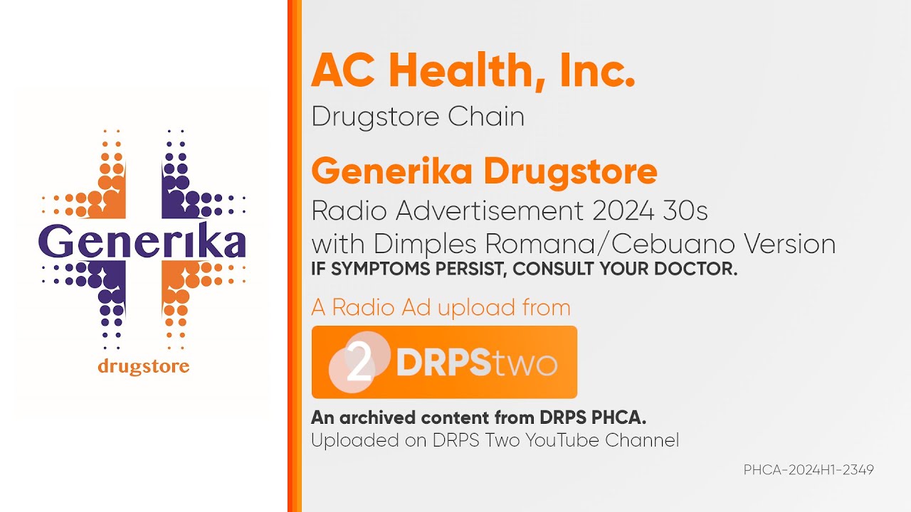Generika Drugstore Radio Ad 2024 30s with Dimples Romana (Cebuano ...