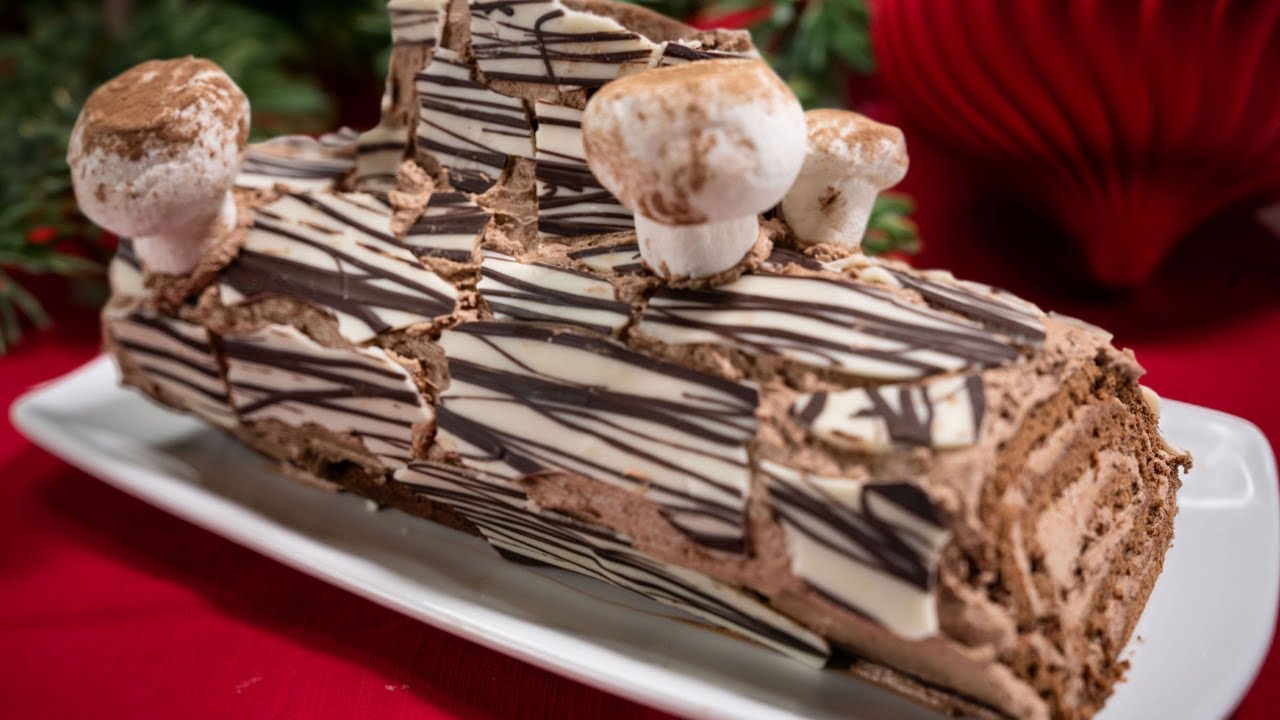How to Make a Chocolate Yule Log - YouTube
