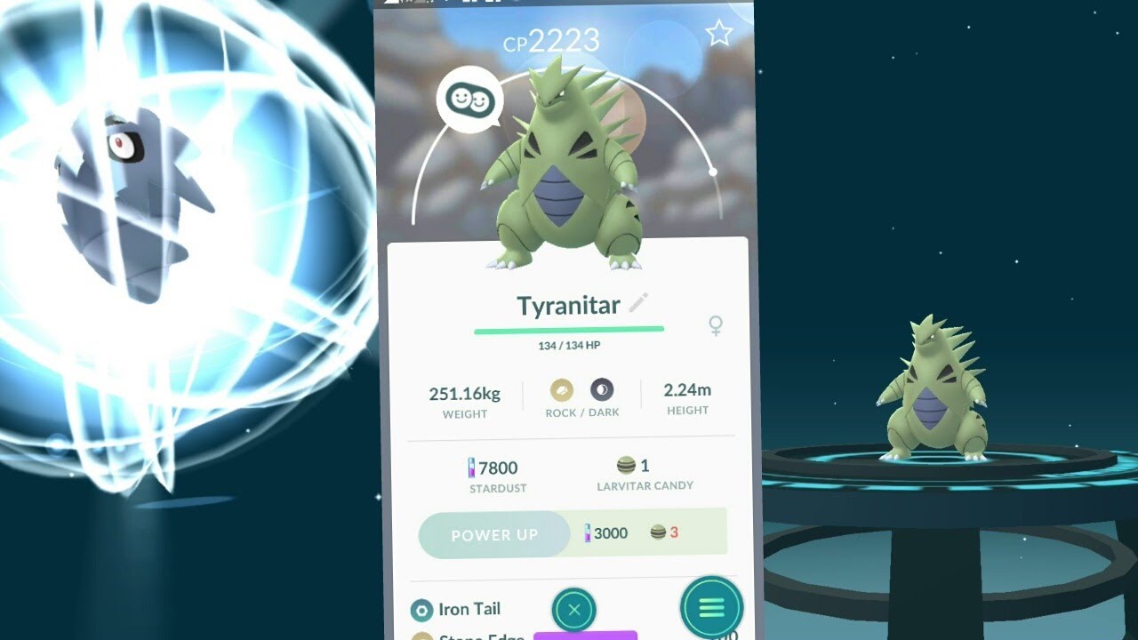 GETTING MY FIRST TYRANITAR IN POKEMON GO! LARVITAR TO TYRANITAR ...