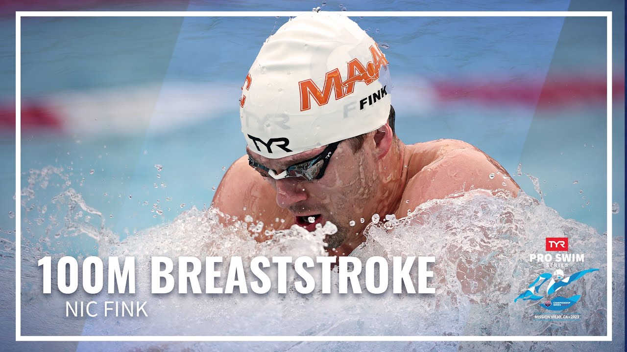 Nic Fink Breaks One Minute in Men's 100M Breaststroke | 2023 TYR Pro ...