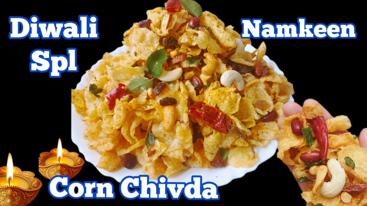 Corn Chivda Recipe/ Makai chivda recipe/ Diwali Special Makai Chivda ...