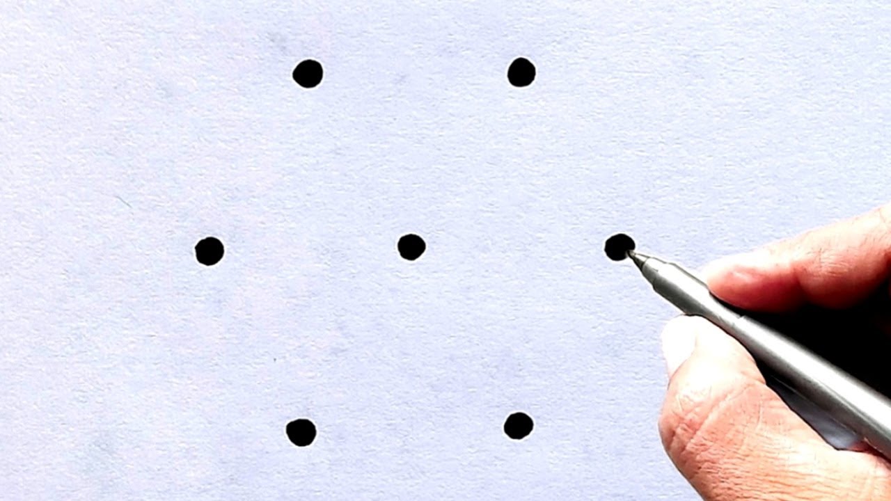 Different design from 3×2 dots | Design for beginners | Dots design ...