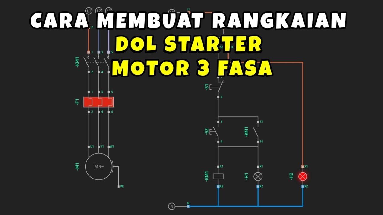 Cara Merakit Rangkaian DOL STARTER Di SIMURLEY - YouTube