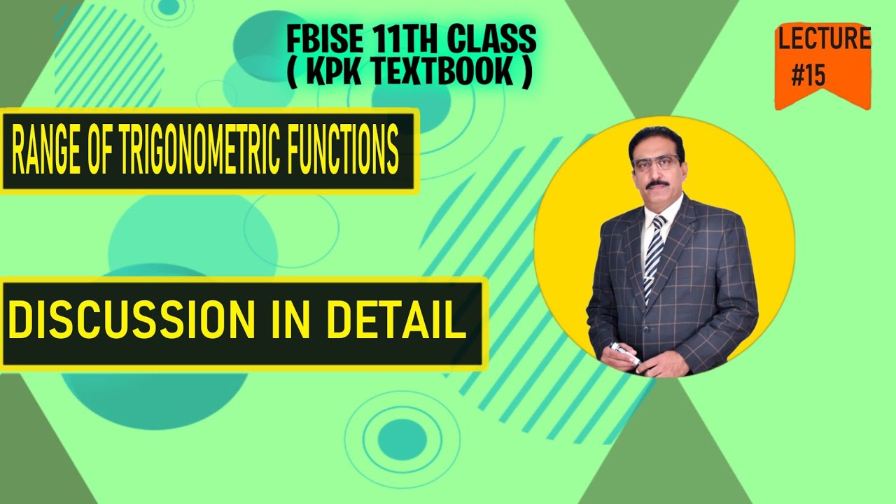 Maths Book 11 Fedral & KPK Board Range of Trigonometric Functions # ...