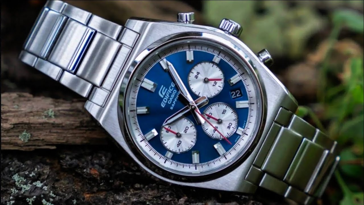 Edifice Casio Sapphire Analog Blue Dial Men's Watch - YouTube