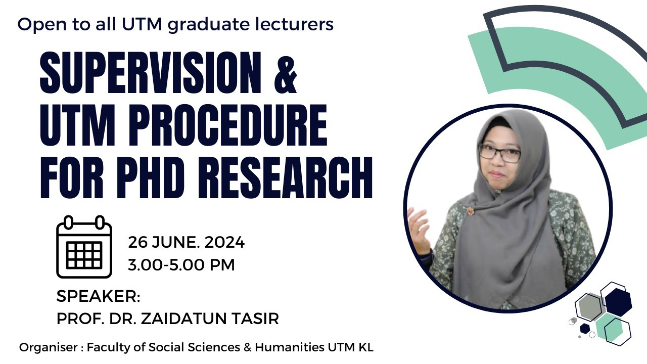 Supervision & UTM Procedure for PhD Research - YouTube