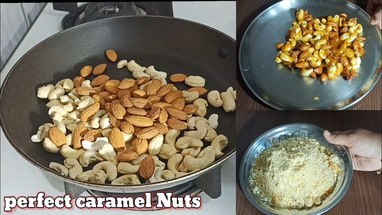 perfect caramel Nuts / caramel Nuts powder recipe/ ಕ್ಯಾರಮೆಲ್ ನಟ್ಸ್ ...