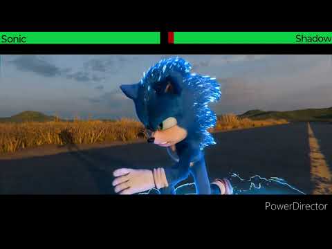 Movie Sonic vs Project Shadow (2024) With Healthbars