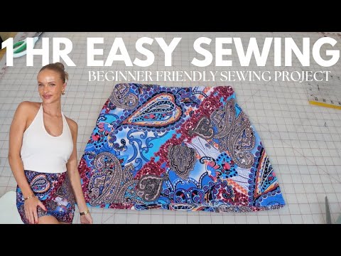 Quick & Easy Sewing Project For Beginners: DIY Mini Skirt Tutorial