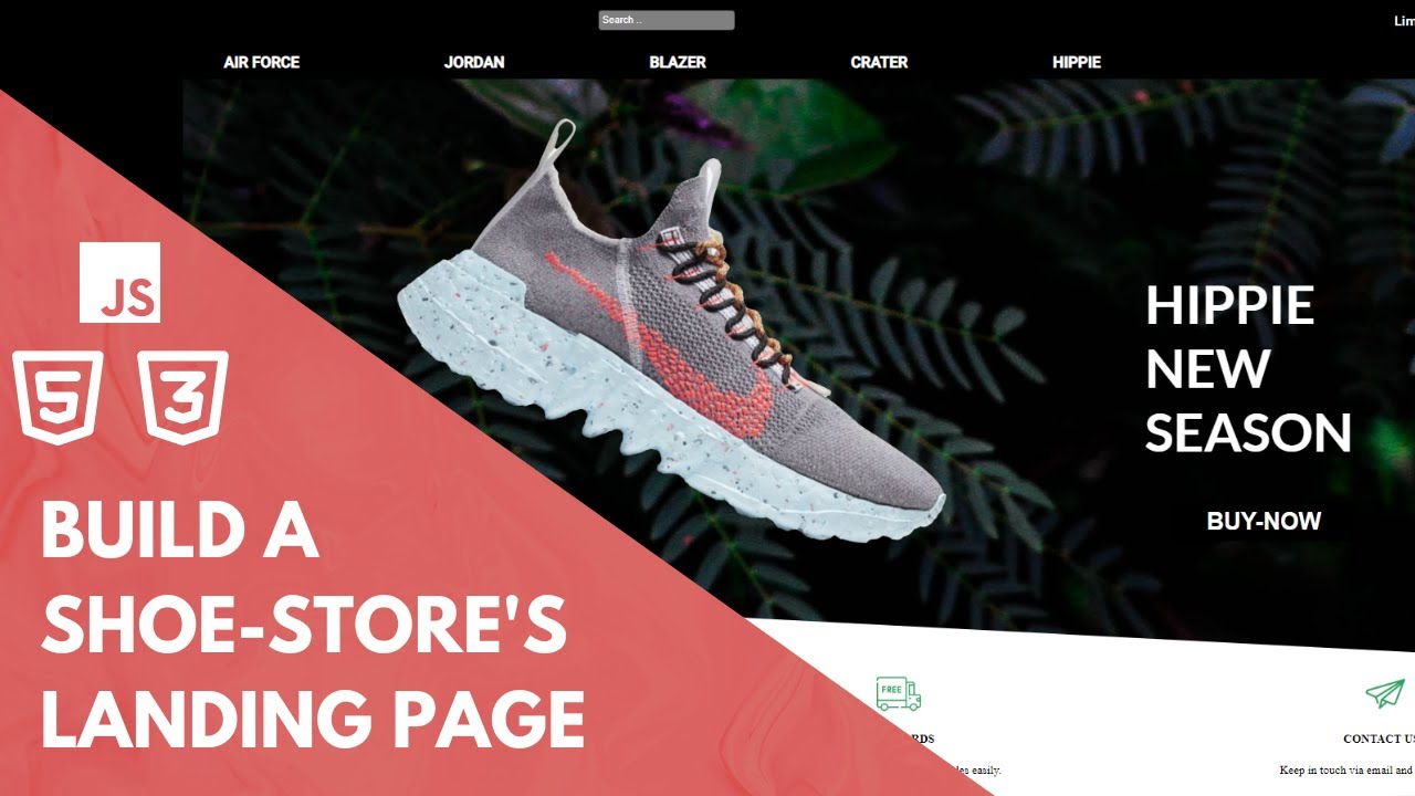 Creating Shoe-Store's landing page using HTML,CSS and JAVASCRIPT only ...