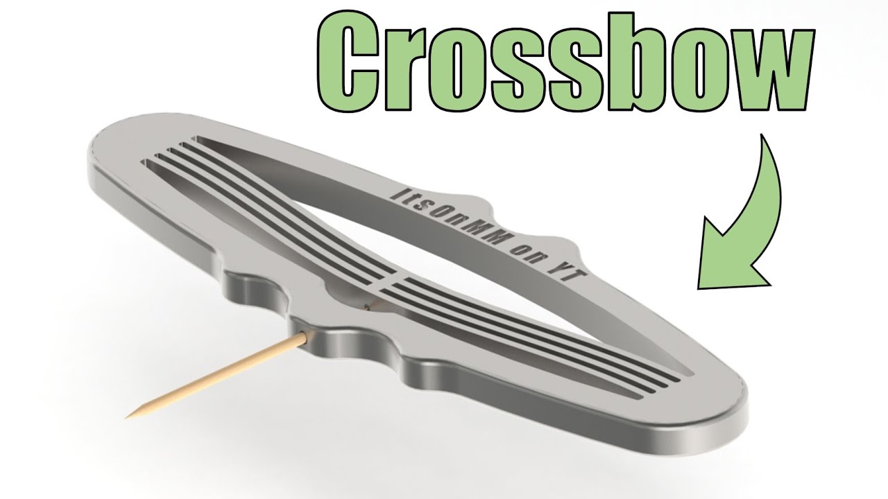 Toothpick Crossbow (print in place) - YouTube