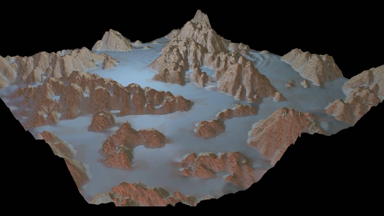 Realtime erosion with fluid simulation (version 1) - YouTube