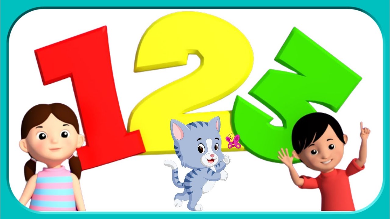 Learn 1234 Alphabet and numbers counting | 123 shapes for kids and ...
