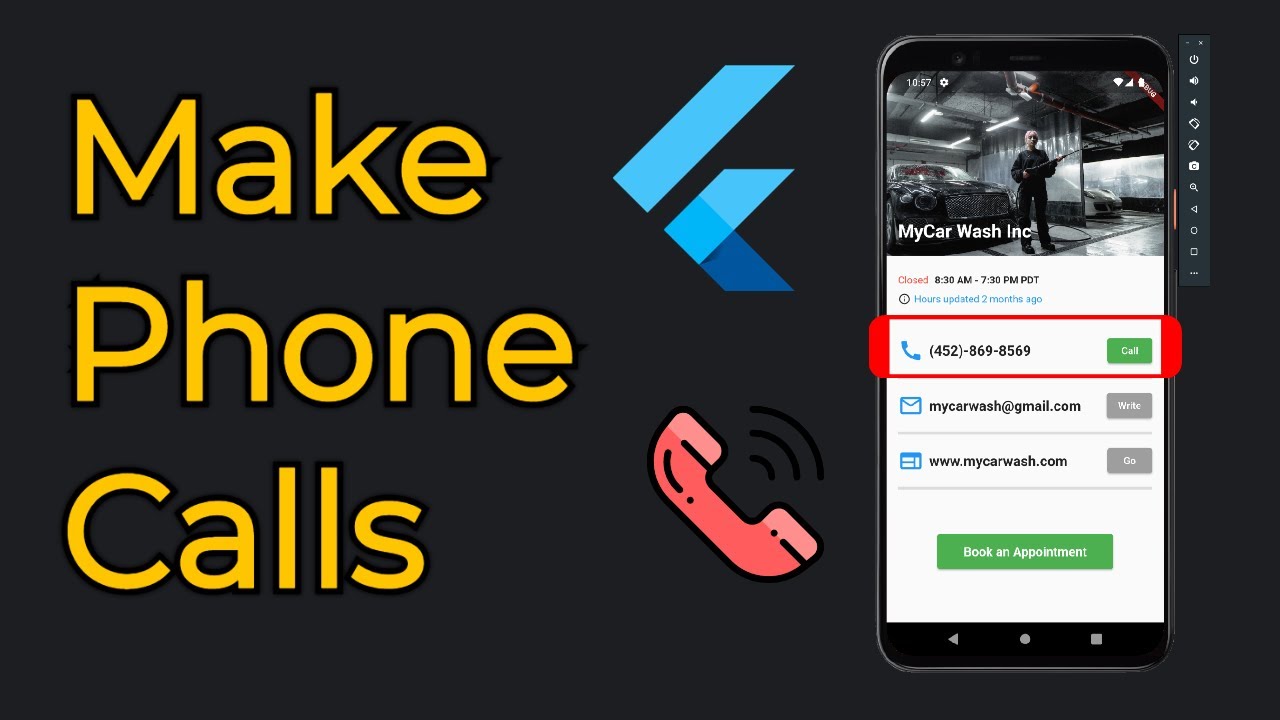 Flutter - How To Make Direct Phone Calls - URL Launcher - 2023 - YouTube