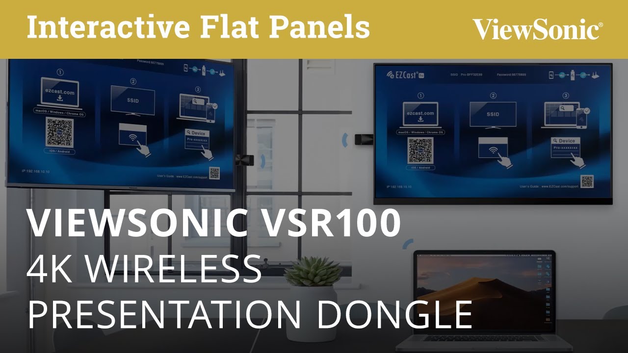 ViewSonic VSR100 4K Wireless Presentation Dongle - YouTube