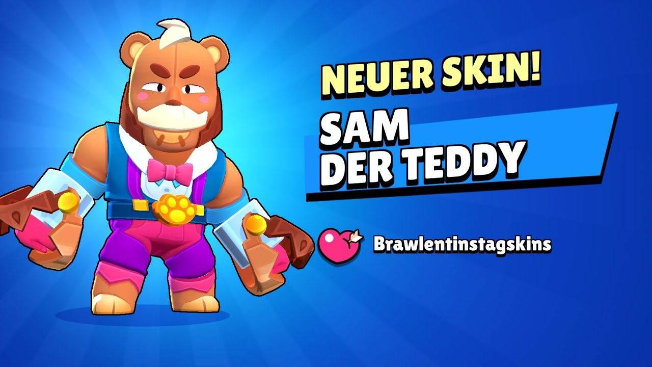 Brawl Stars Sam der Teddy + exklusiv Pin Freigeschalten! - YouTube