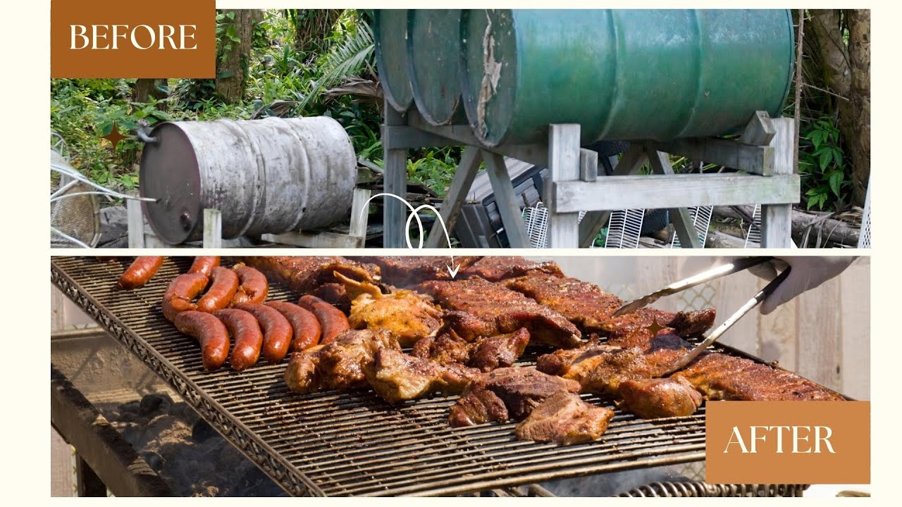 MODERN BARREL BARBEQUE MADE FROM OIL BAREEL - YouTube