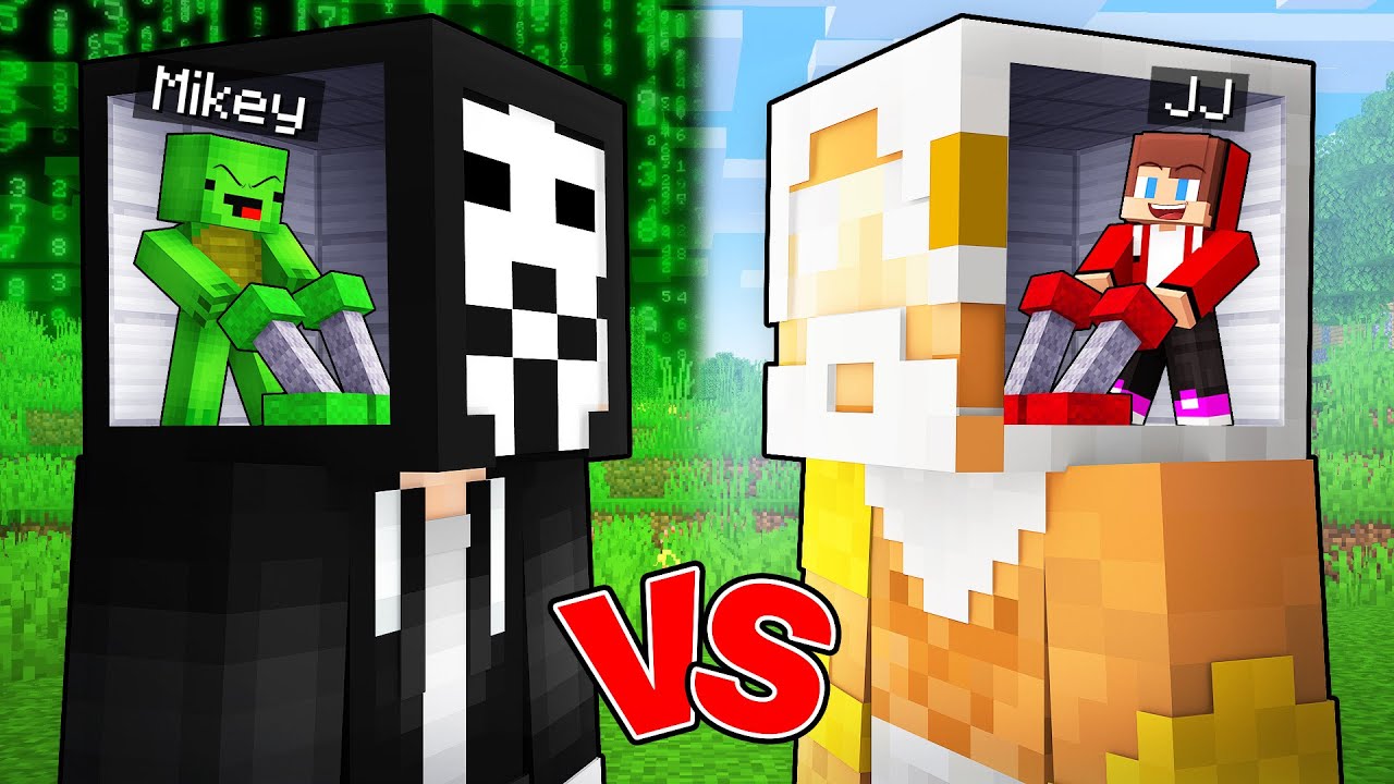JJ and Mikey: GOD vs HACKER Control Mind Battle in Minecraft - Maizen - YouTube