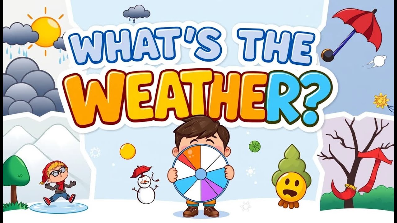 🌤️🌦️ Weather Song for Kids ☀️ ️ | What's the Weather?🎶 | Learn Sunny ...