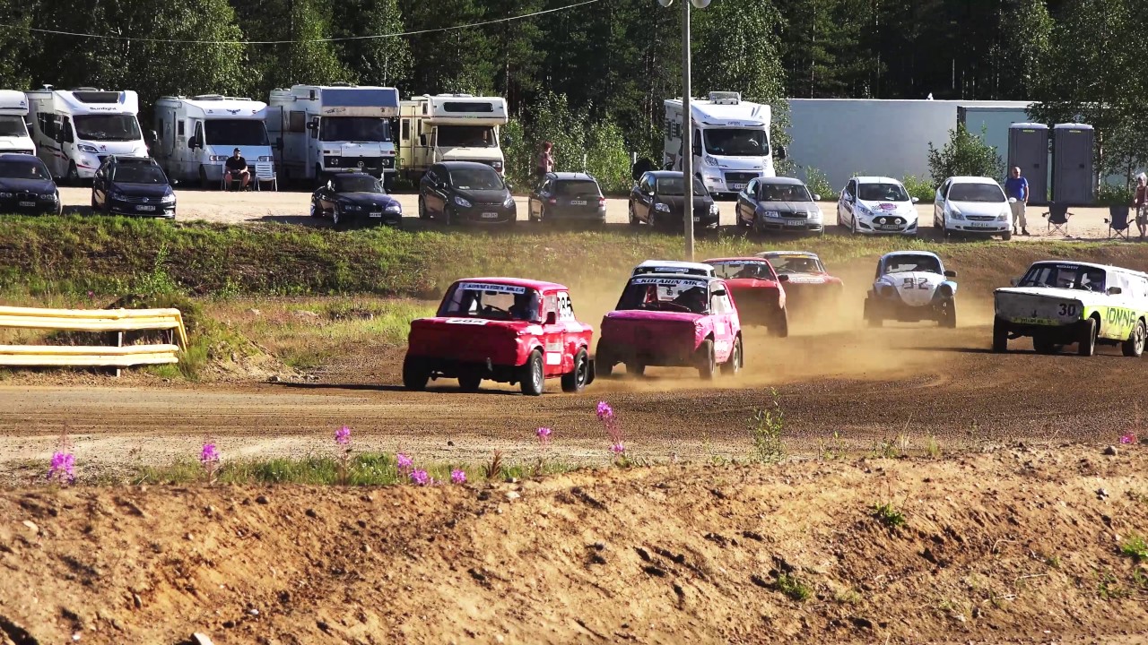Poikkinainti Jokkisajot Pello Car Race in Finland: actioncam images ...
