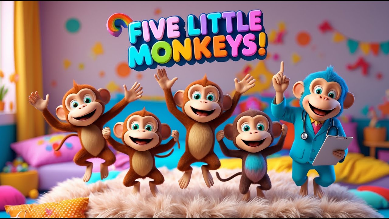 Five Little Monkeys | Jumping on the Bed | Cocomelon Nursery Rhymes ...