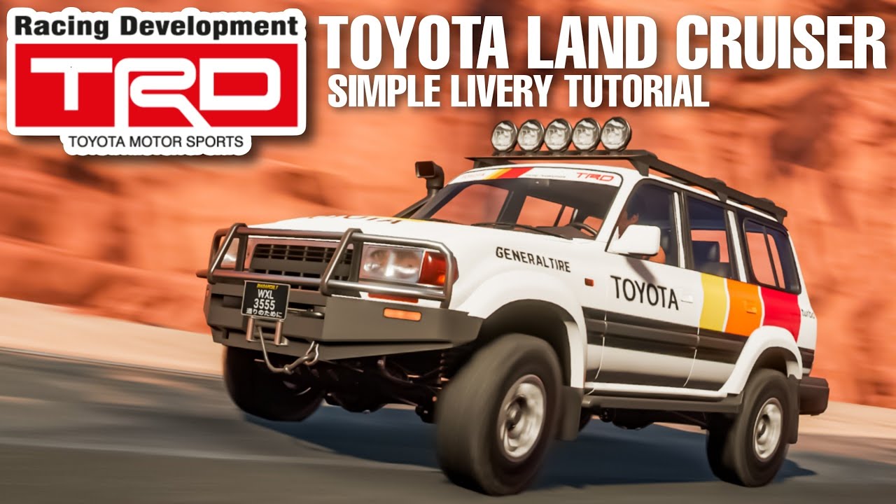 Toyota Land Cruiser FZJ80 EASY TRD Livery Tutorial | Car Parking ...