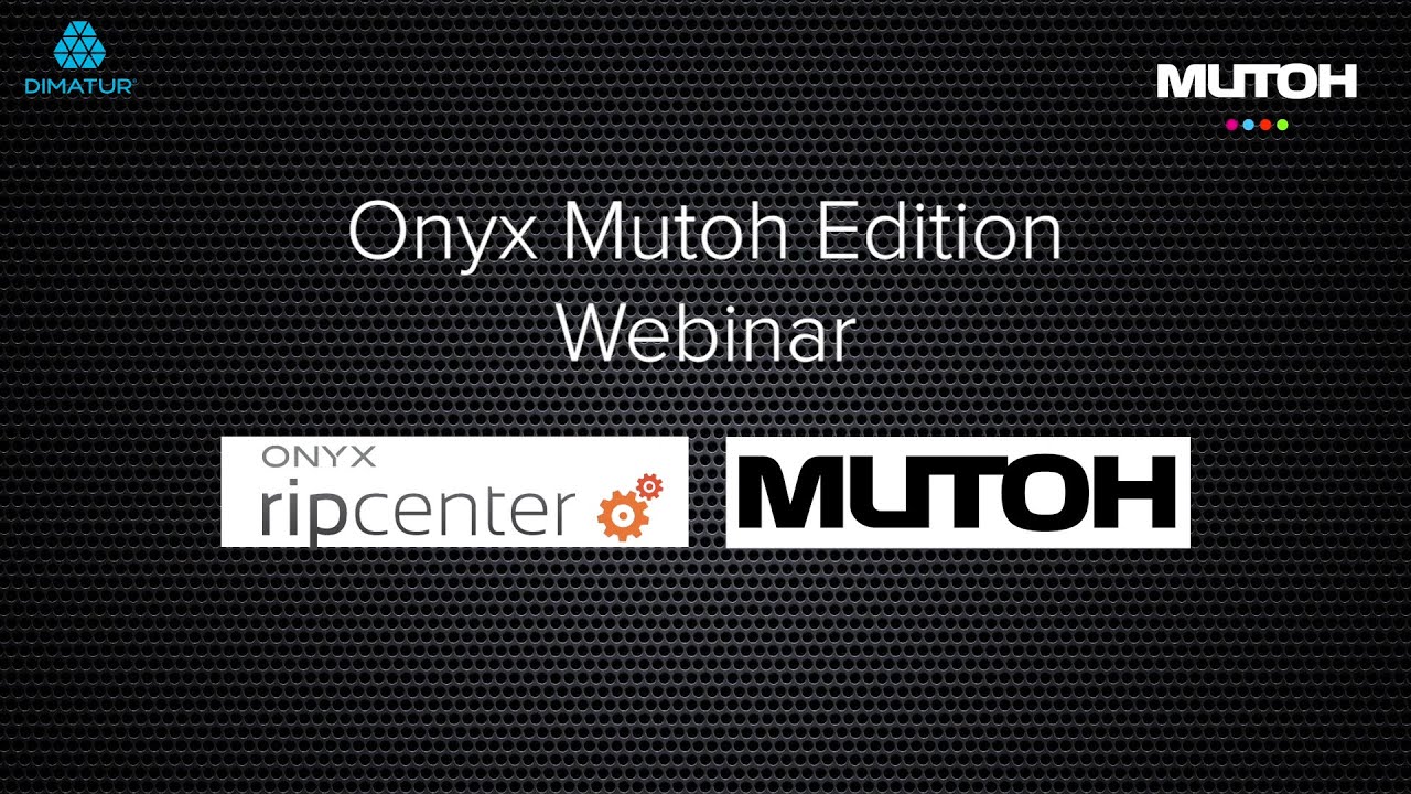 Dimatur – Mutoh - Tutorial Onyx RIPCenter Mutoh Edition Software - YouTube