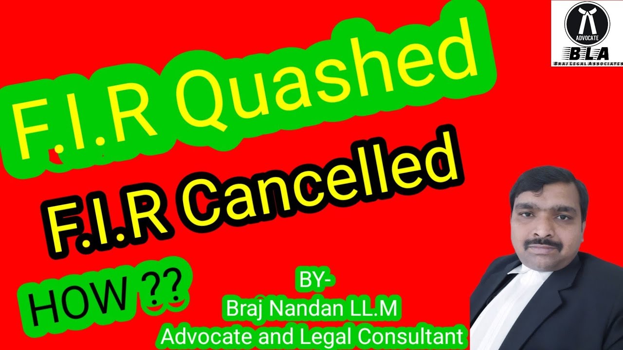 #FIR Quashing in High Court || FIR Quashing before #chargesheet - YouTube
