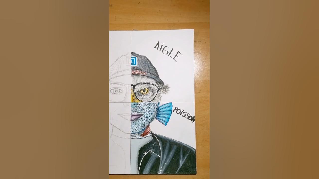 Je me dessine en aigle 😱🦅 #lilbronn - YouTube