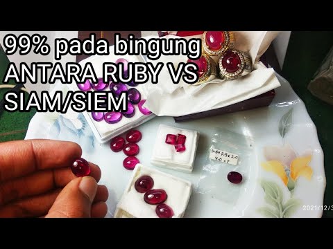 PERBEDAAN RUBY ASLI VS BATU SIAM - YouTube