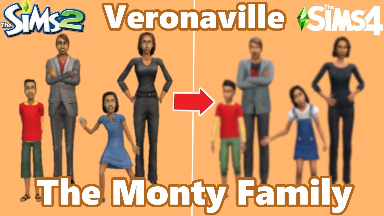 SIMS 2 ANTONIO MONTY FAMILY in SIMS 4 💗| Recreating Veronaville ...