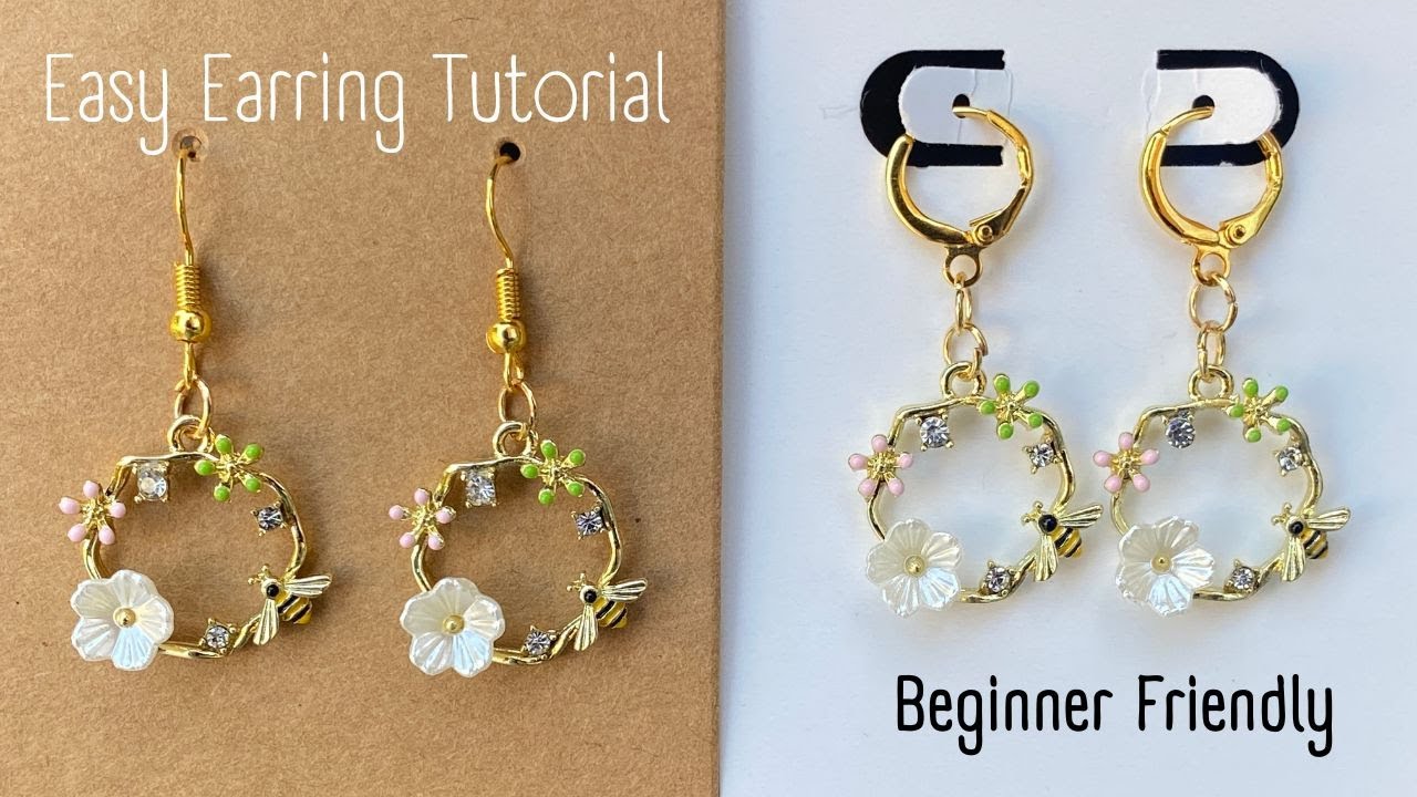 Earring Tutorial, Easy Earrings, Jewellery Tutorials, - YouTube