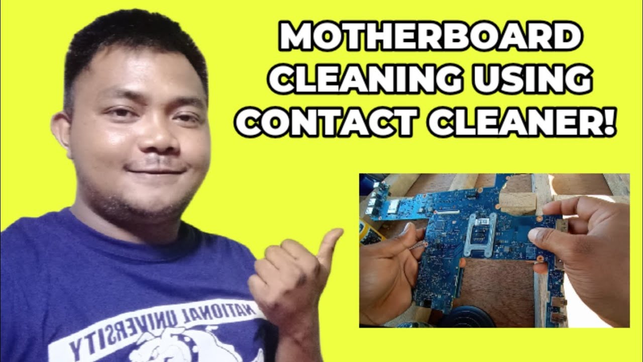 Motherboard Cleaning Using Contact Cleaner | Teacher Kevin PH - YouTube