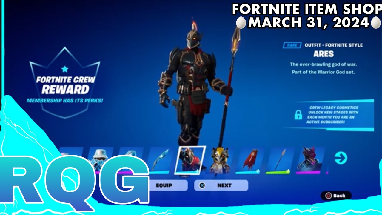 "NEW" ARES & AUBREY SKINS ARE HERE! FORTNITE ITEM SHOP (March 31, 2024 ...