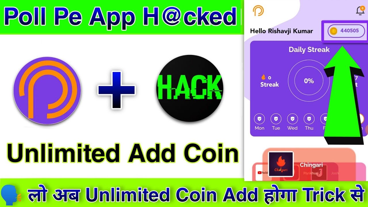 💥 Pollpe App Coin Add Trick Pollpe App Coin Add Script Today New Earning App 2022