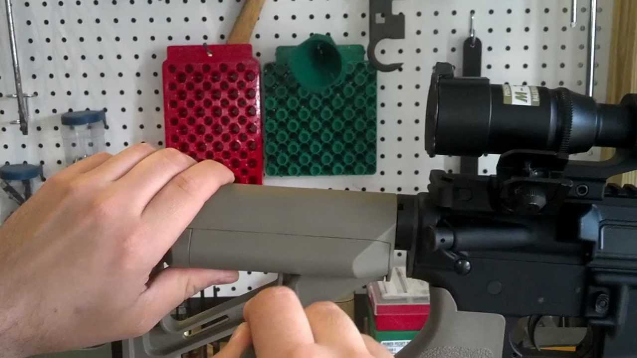 Installing Magpul STR stock on an AR15 - YouTube