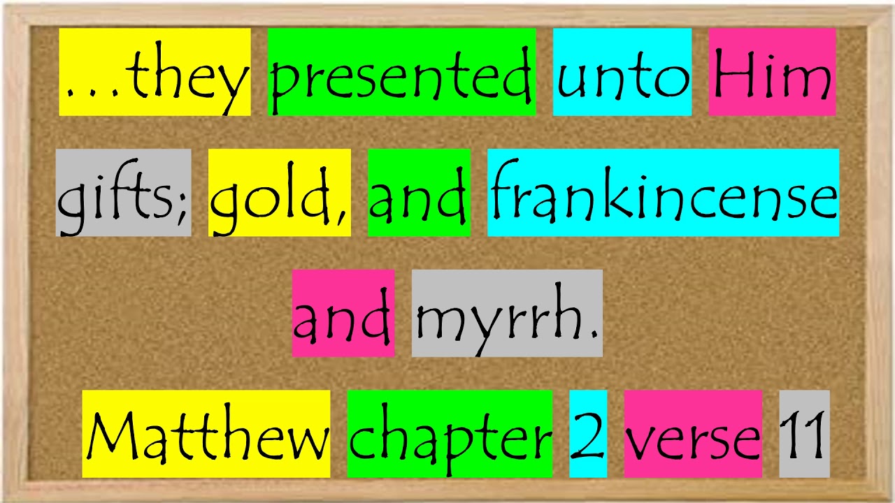 Memory Verse - Christmas Lesson - Matthew 2vs11 - YouTube