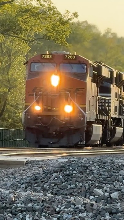 NS SD70ACe duo trailing on BNSF Manifest train! #bnsfrailway #train #bnsf #nsrail # ...