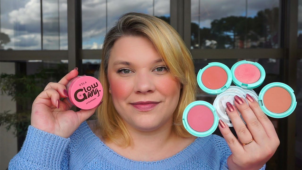 TESTANDO NOVIDADES DA VIZZELA - BLUSH E ILUMINADOR SOLTO! - YouTube