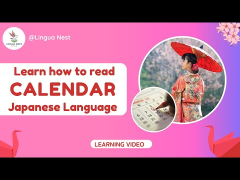 Learn how to read a calender in japanese !!!!!!!