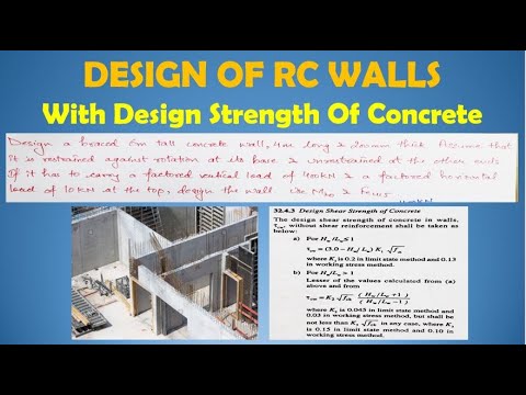 Design Of RC Wall With Design Shear Strength Of Concrete | Hindi | RC ...