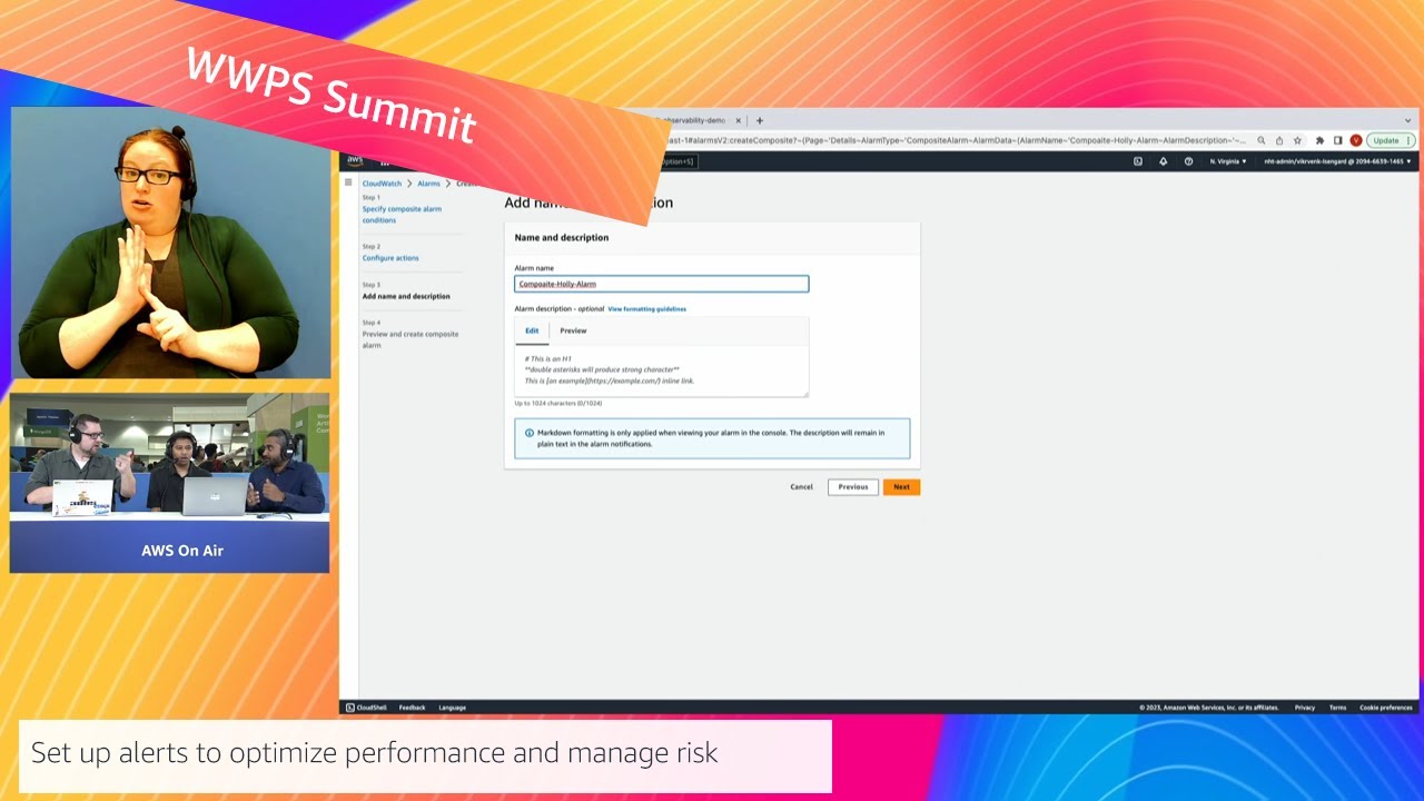 AWS WWPS Summit | AWS On Air ft. Set up alerts to optimize performance and manage risk - YouTube