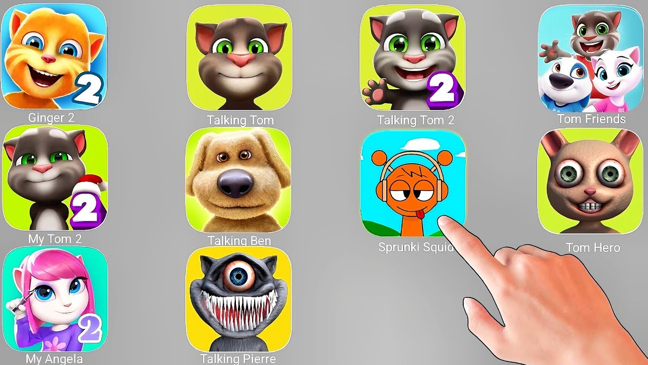 Talking Tom, Talking Tom 2, Talking Ana, My Angela, My Tom 2, Talking ...